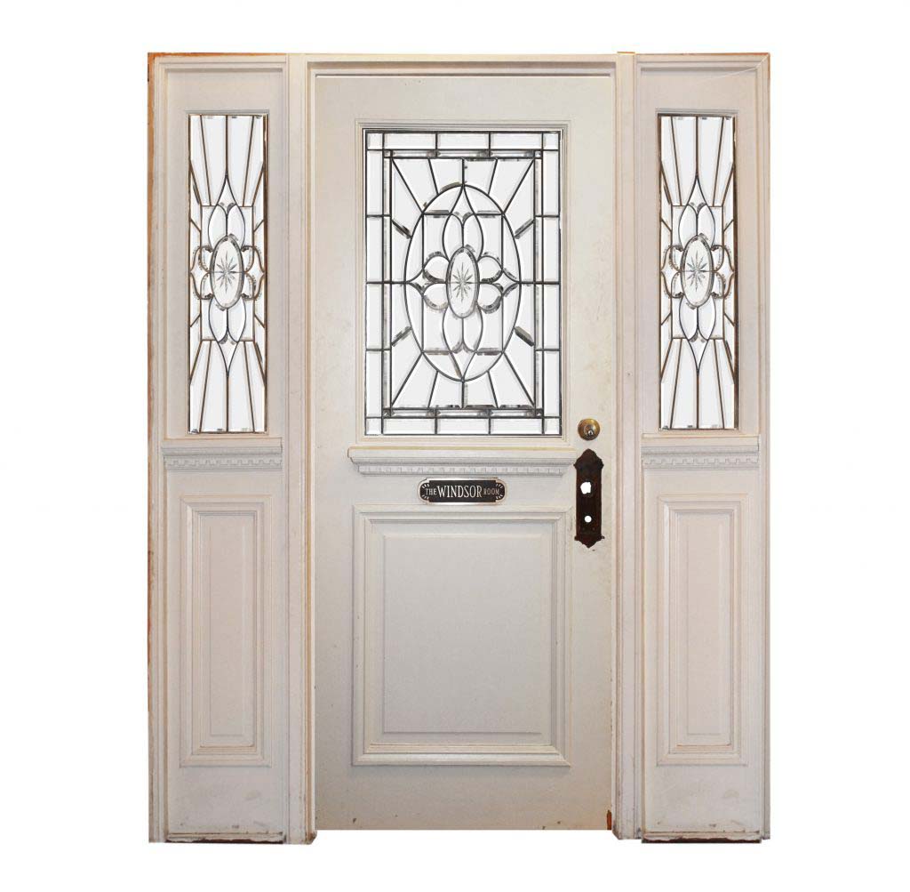 Vintage Entry Set with Leaded & Beveled Glass, “The Windsor Room”