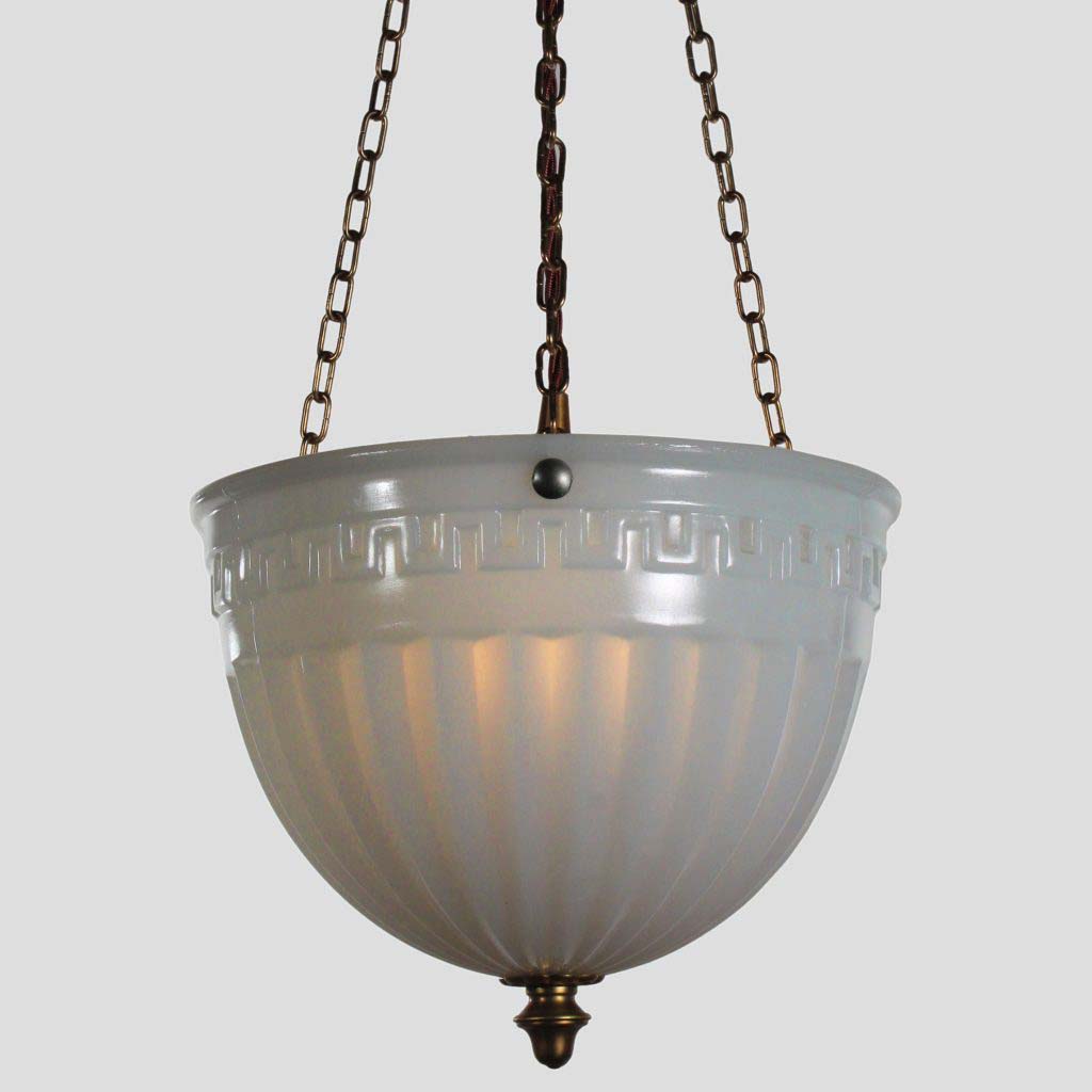 Antique Neoclassical Inverted Dome Light, Luminous Unit Co.