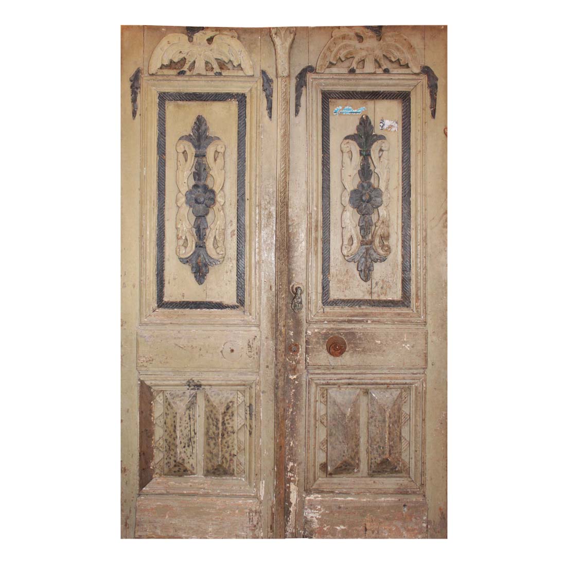 SOLD Salvaged Pair of 52” Antique Figural Doors with Eagles - Archived ...