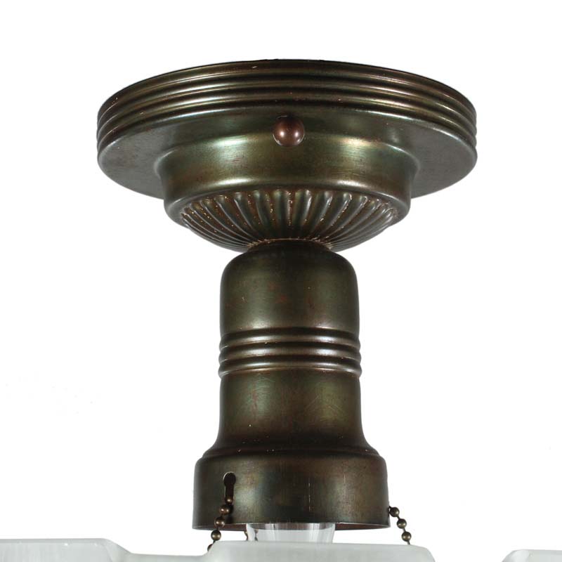 SOLD Antique Flush Mount with Original Glass Shade, c.1920 - Archived ...