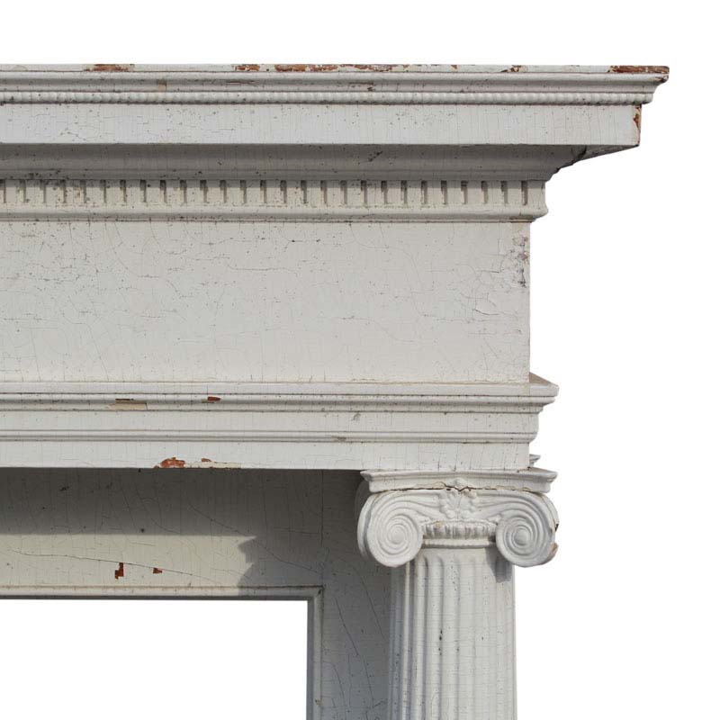 SOLD Antique Oak Mantel with Ionic Columns, Early 1900s - Archived ...