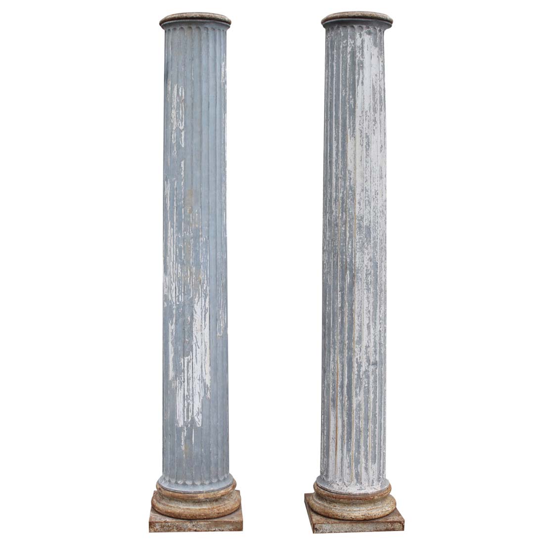 SOLD Pair of Antique Zinc Columns - Archived Items, Miscellaneous ...