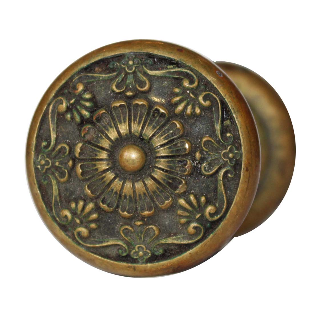 Hard-to-Find Antique Cast Bronze Corbin “Parthenon” Doorknob Set, c. 1905