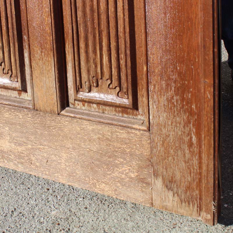 SOLD Reclaimed Carved 30" Walnut Door, Linenfold - Archived Items ...