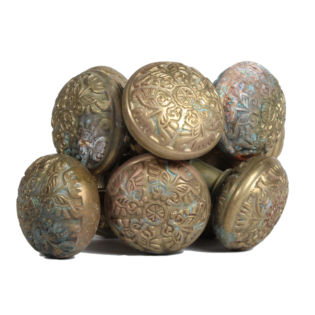 Antique Aesthetic Movement Door Knob Set by Branford, 1880