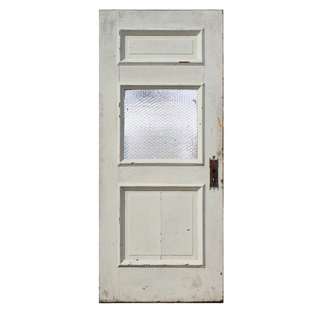 Reclaimed Antique 27” Door with Wire Glass