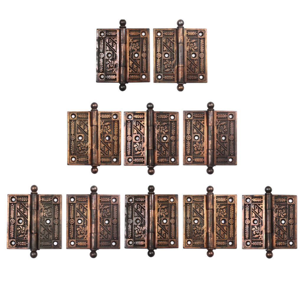 Pairs of Antique Cast Iron 4” Hinges, c. 1880’s