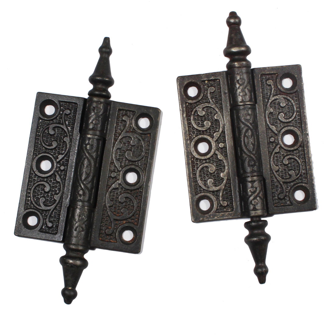 SOLD Matching Pairs of Antique Decorative Cast Iron 3” Hinges, Late ...