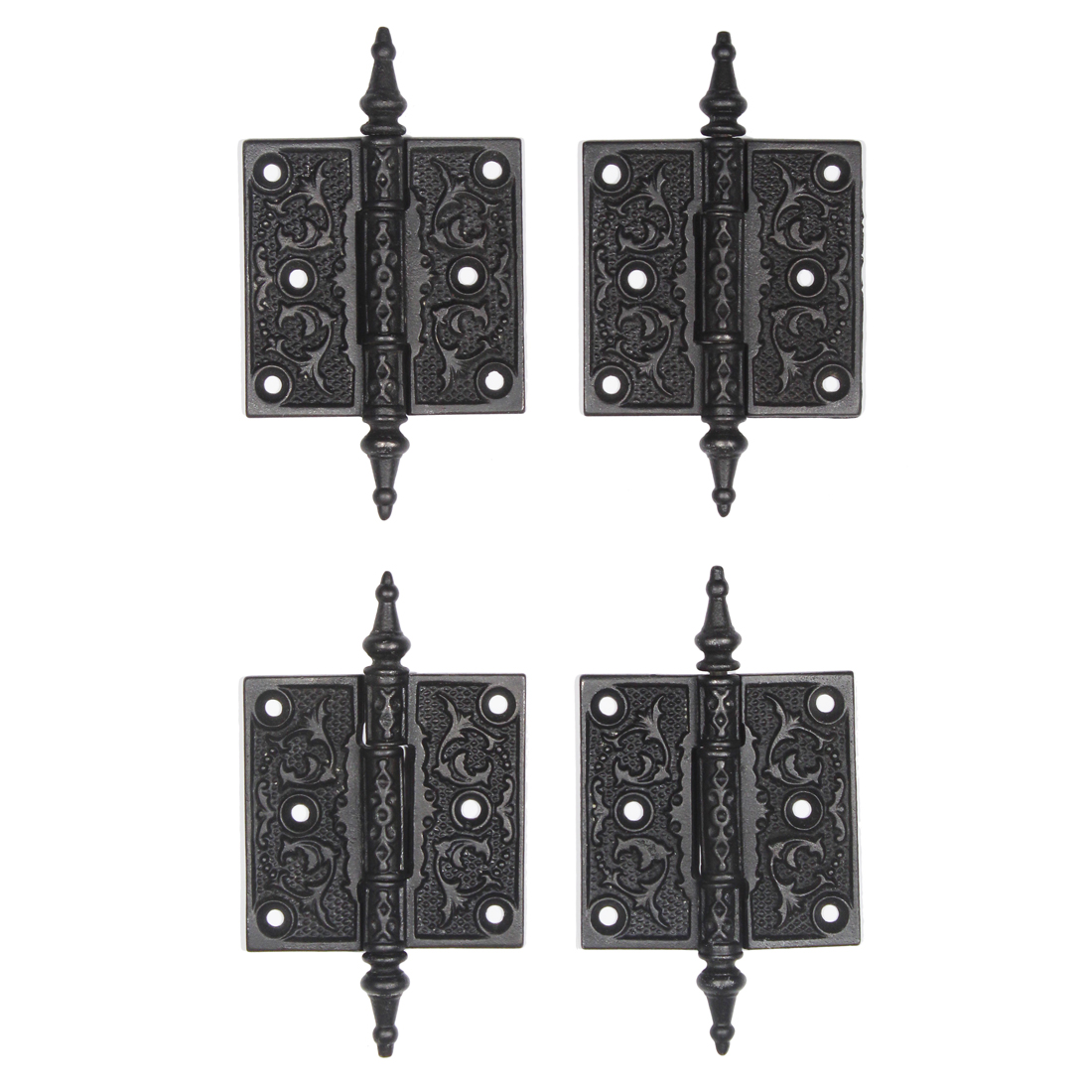 SOLD Matching Pairs of Antique Decorative Cast Iron 3” Hinges - Antique ...