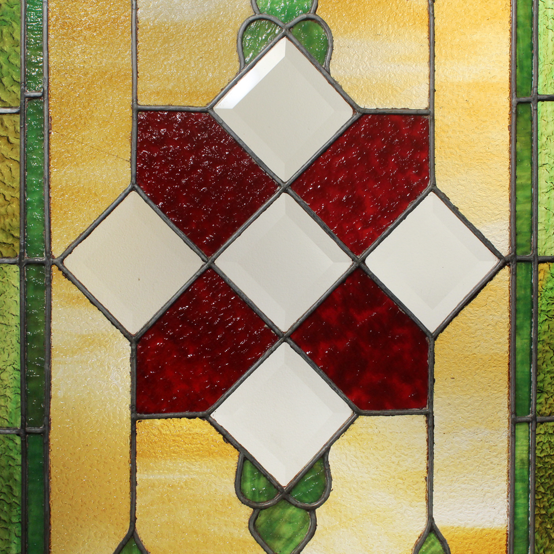 Antique American Stained Glass Window, Early 1900s