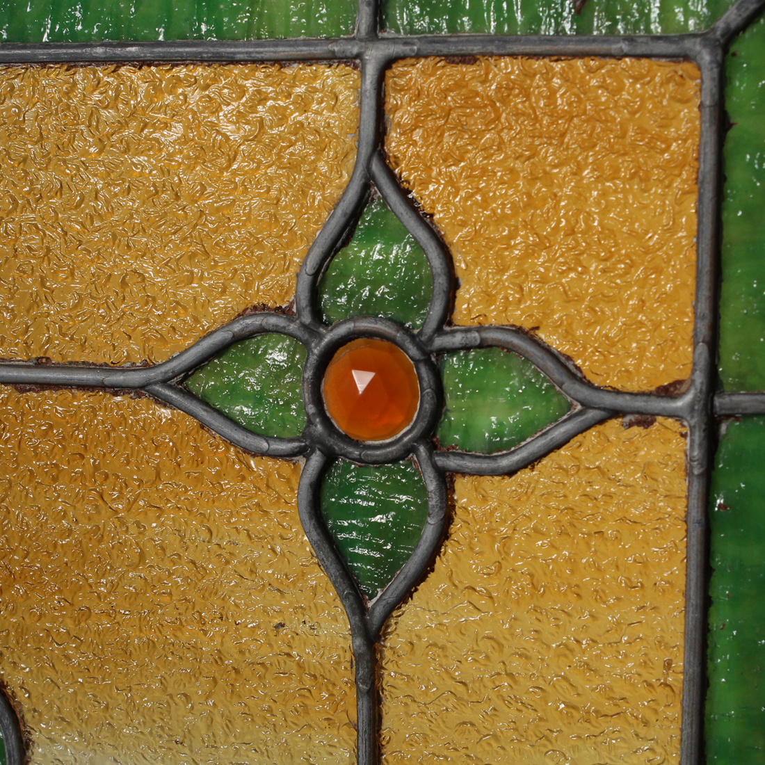 Antique American Stained Glass Window, Early 1900s