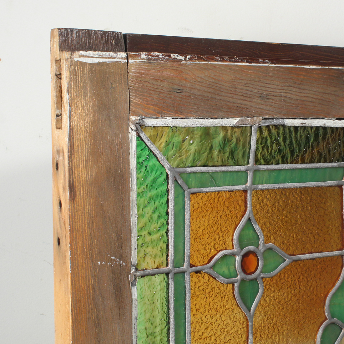 Antique American Stained Glass Window, Early 1900s