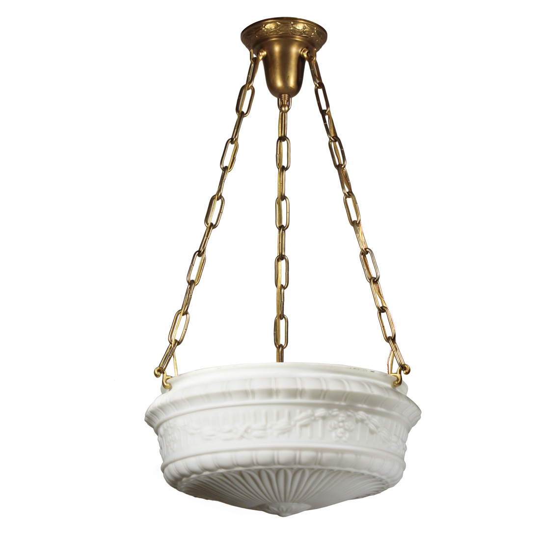 SOLD Antique Inverted Dome Chandelier, Neoclassical Lighting - Antique ...