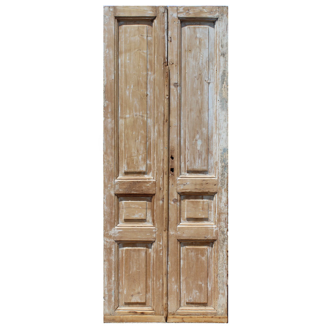 Pair of Antique 34" Solid French Doors, Late 1800's