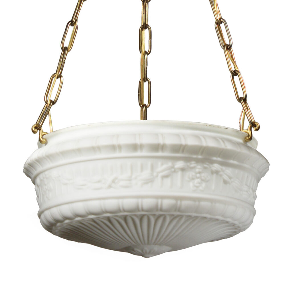 SOLD Antique Inverted Dome Chandelier, Neoclassical Lighting - Antique ...