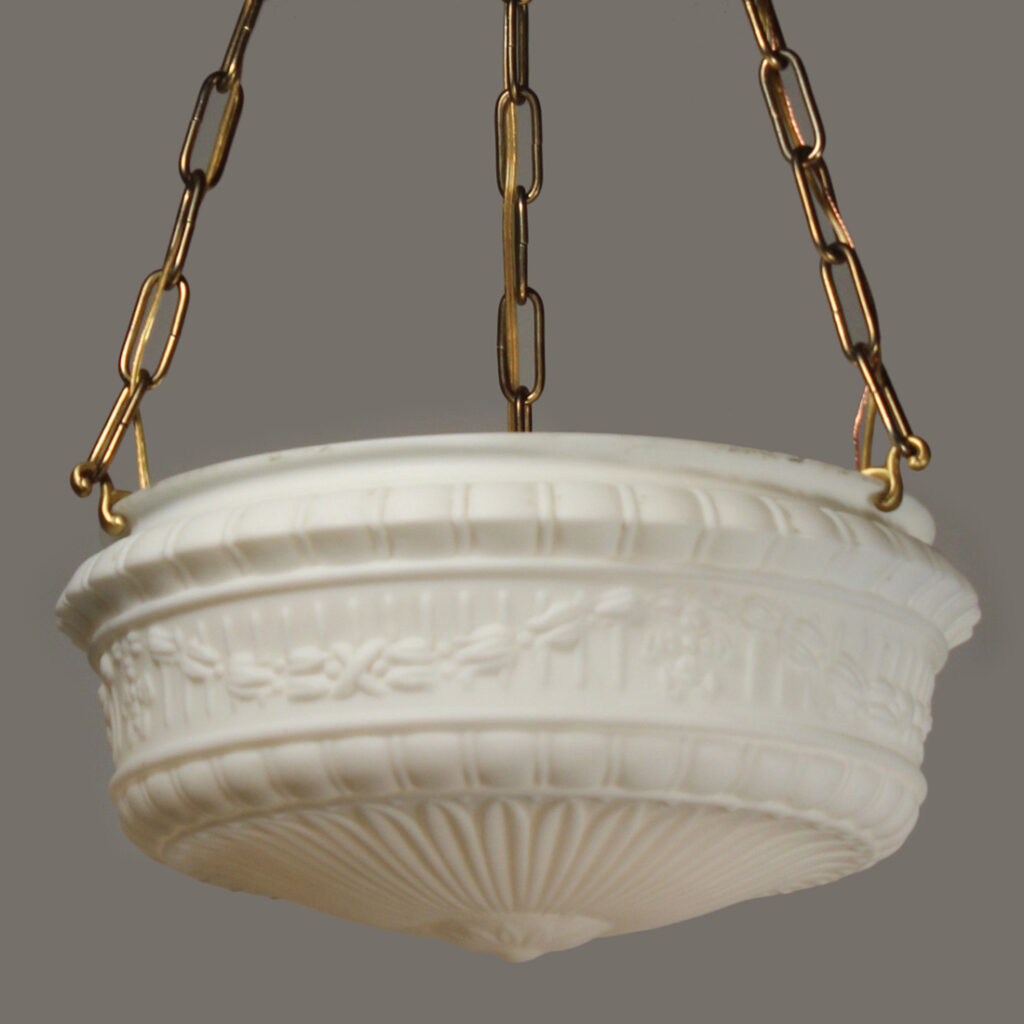 SOLD Antique Inverted Dome Chandelier, Neoclassical Lighting - Antique ...