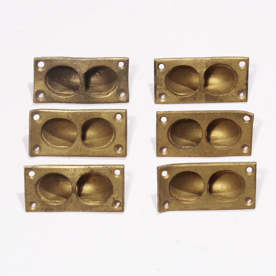 Antique Cast Brass Interior Shutter Pulls, c. 1840